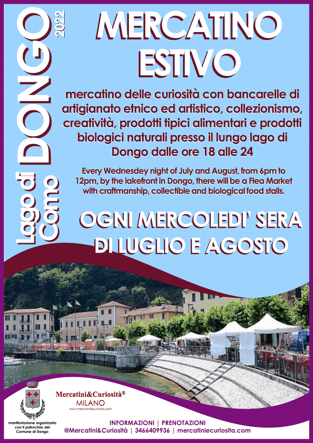 Mercatino antiquariato e usato di Dongo, lungo lago, centro storico ...